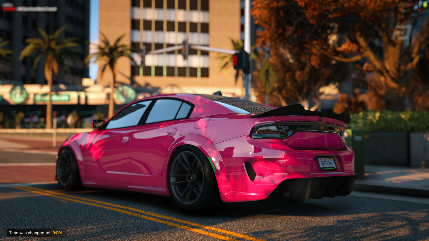 (Debadged) Dodge Charger Hellcat Purple Torch V4 – Fivem Dealership