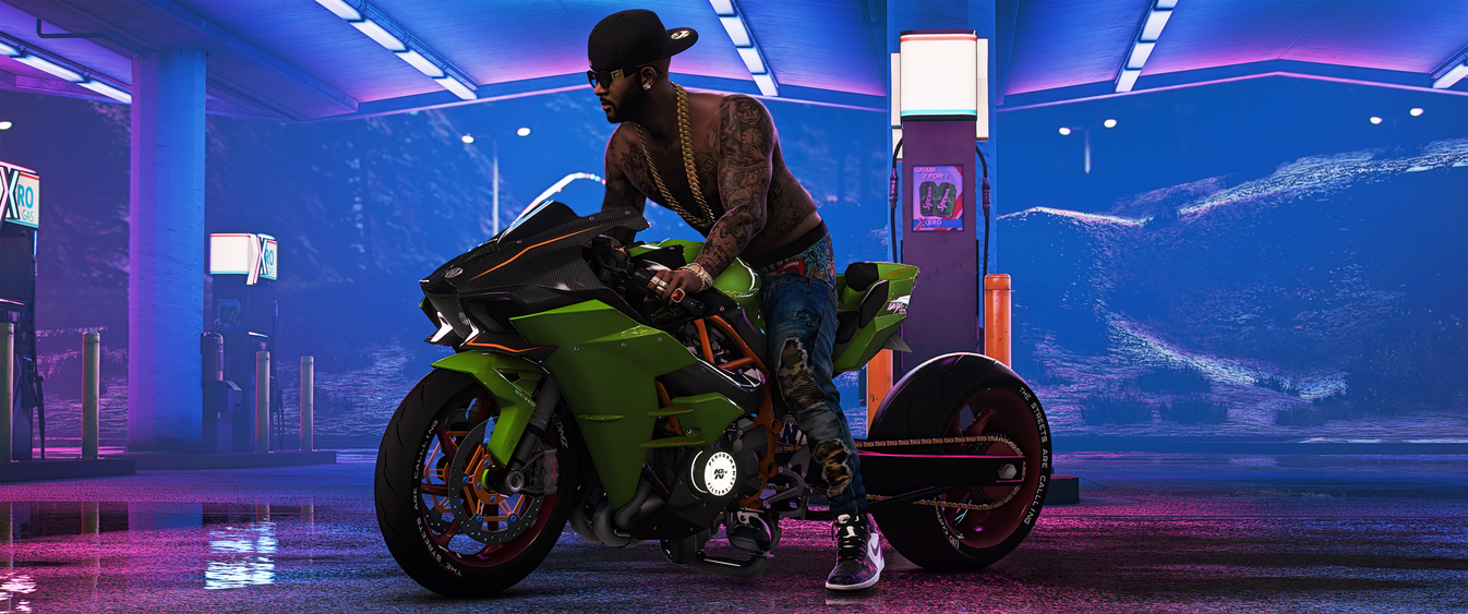 Kawasaki Ninja H2R Carbon Twin Turbo Drag | Lito Custom – Fivem Dealership