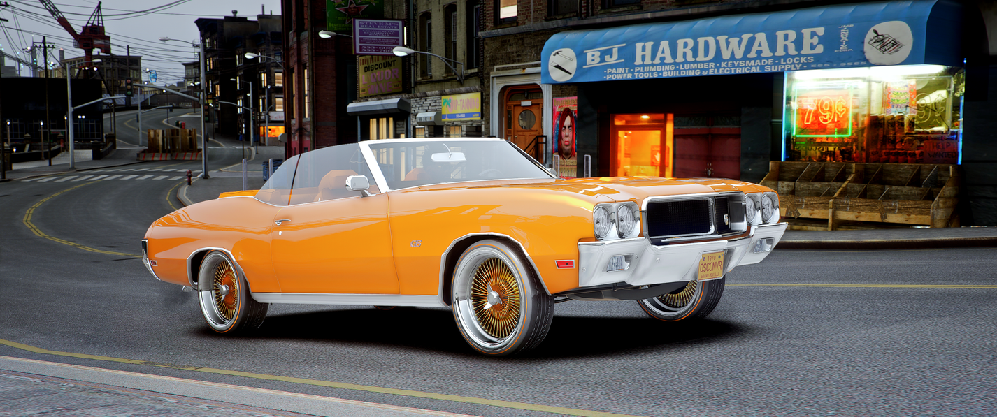 Buick Skylark 1972 Vert Swapped on Daytonas (Debadged) – Fivem Dealership