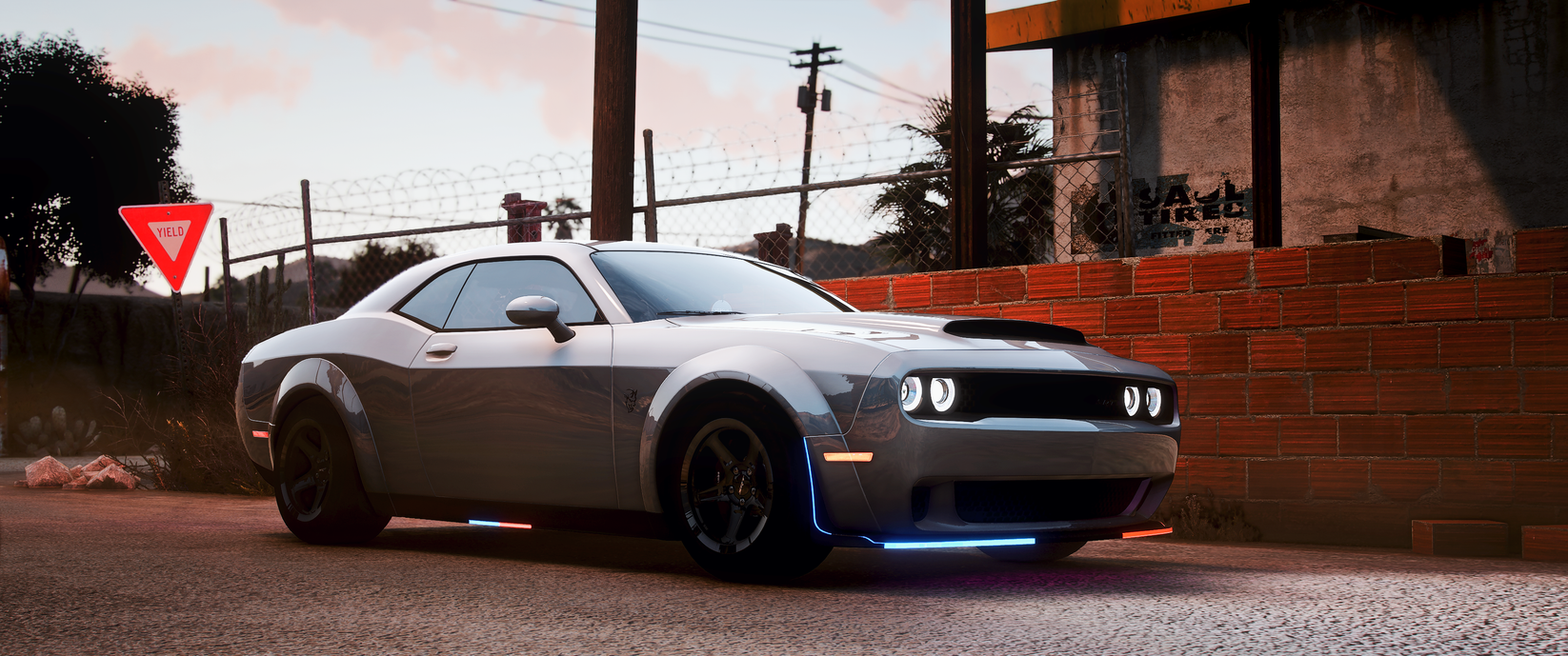 Dodge Challenger SRT Demon Police Modern Lights – Fivem Dealership