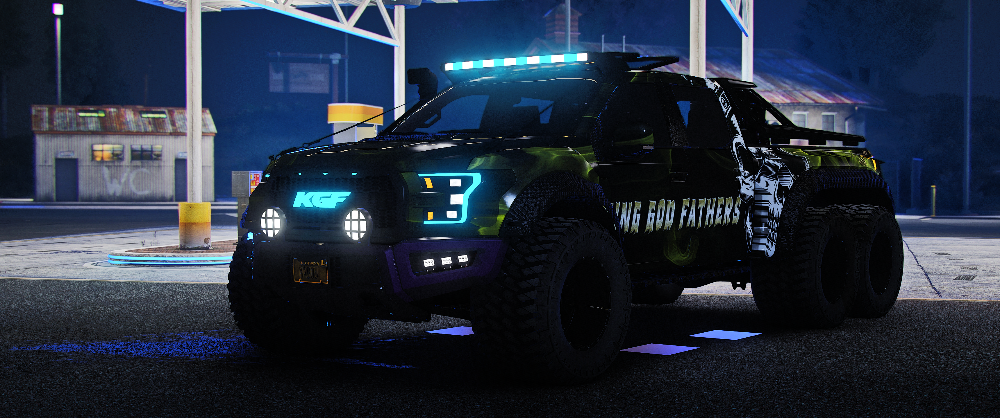 (Debadged)Ford Raptor 6x6 Widebody – Fivem Dealership