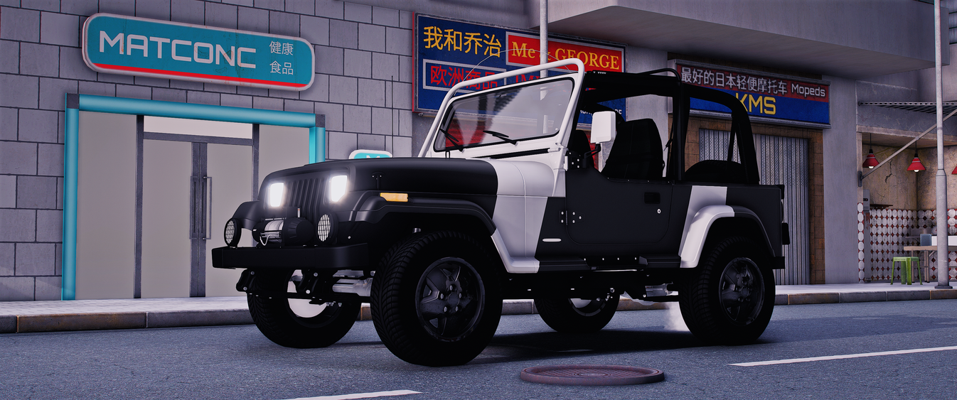 (Debadged) 1992 Jeep Wrangler YJ Sahara – Fivem Dealership
