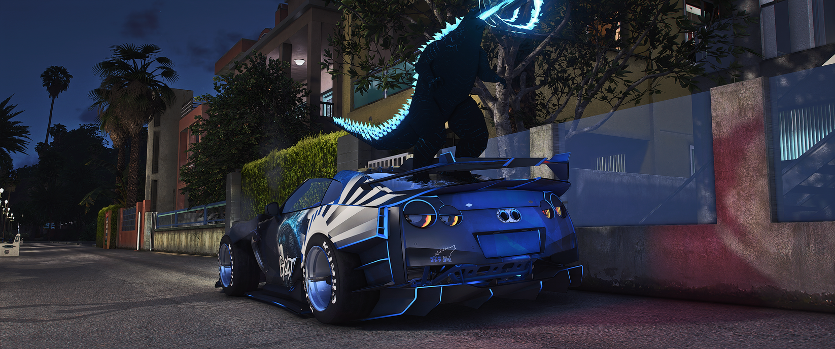 (Debadged) Nissan GTR Widebody Godzilla [Dinamic Lights] – Fivem Dealership