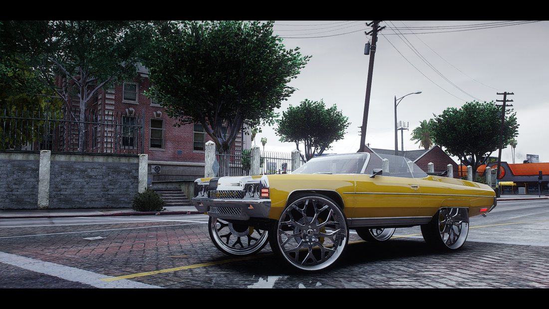 1972 Impala Convertible on 32s Gold – Fivem Dealership