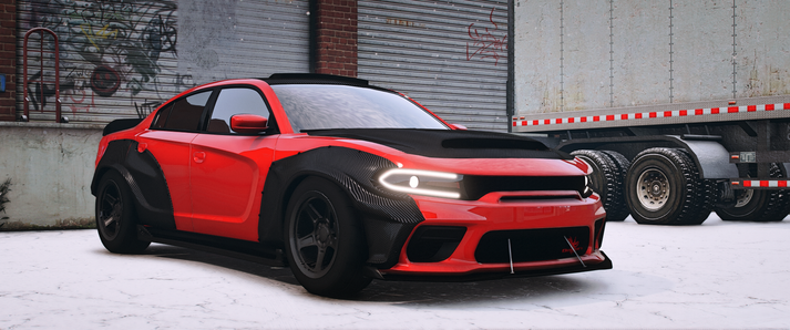 Custom 2021 Dodge Charger Demon Carbon Body Widebody – Fivem Dealership