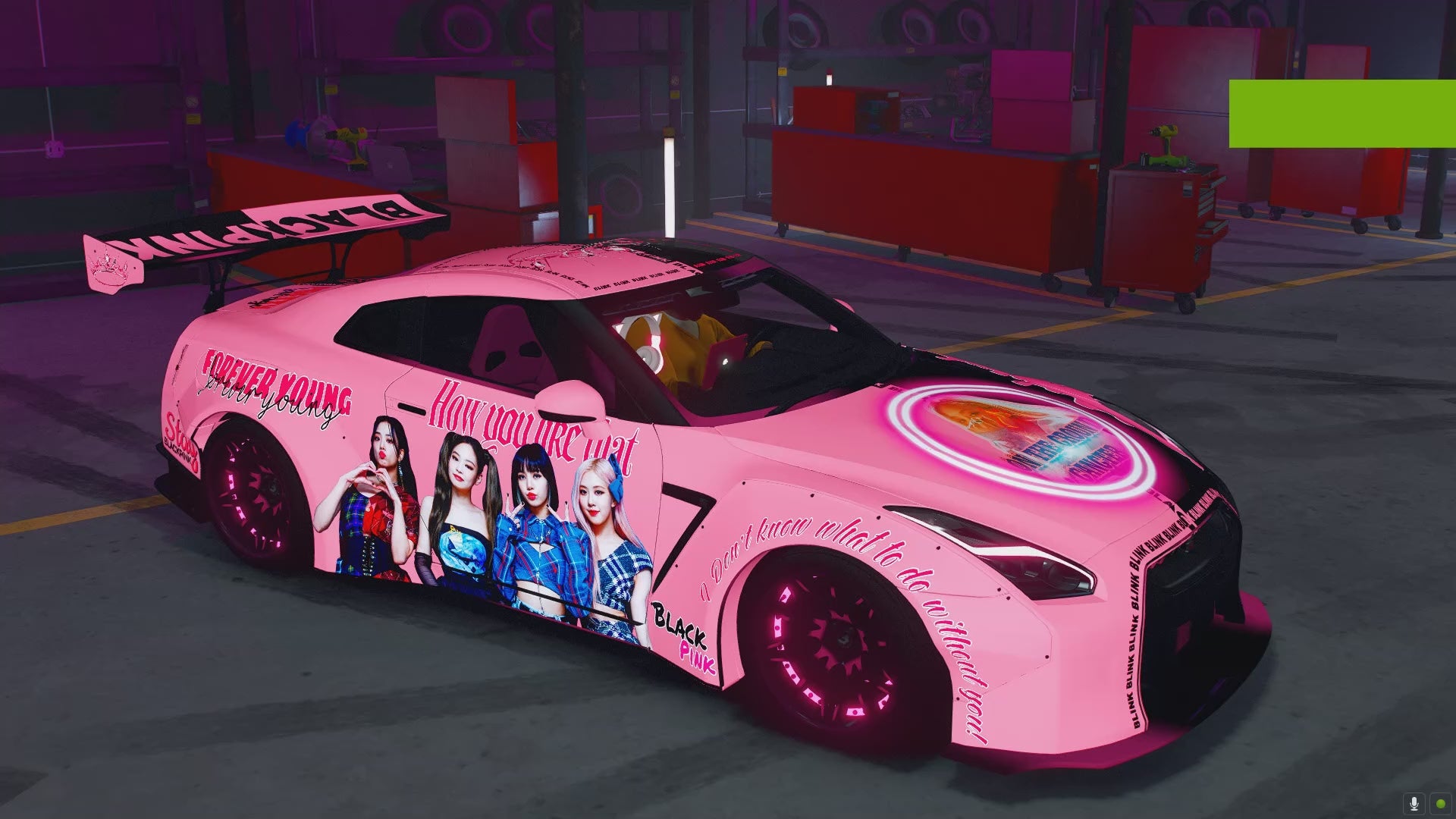 Nissan GTR BLACKPINK [Dinamic RGB Lights] – Fivem Dealership