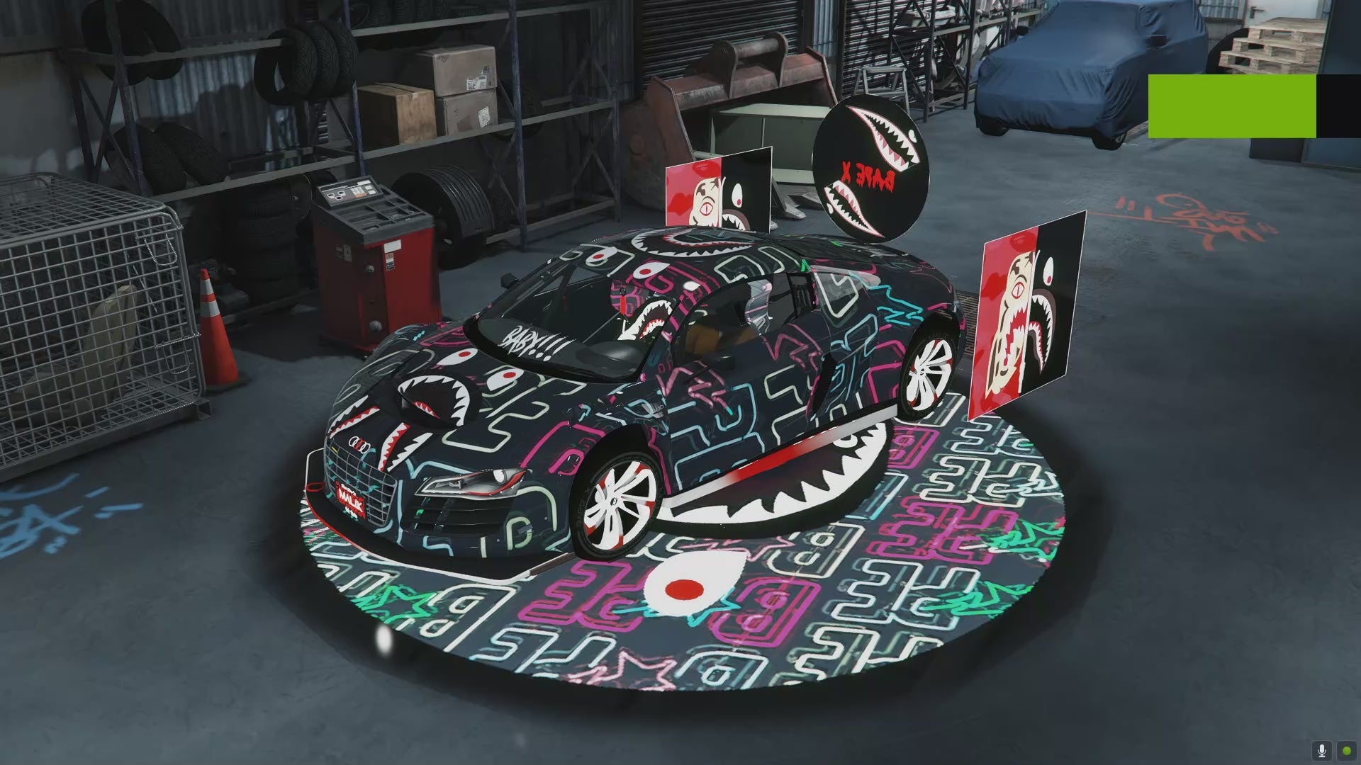 AUDI R8 Bape by MALIK [Dinamic RGB Lights] – Fivem Dealership